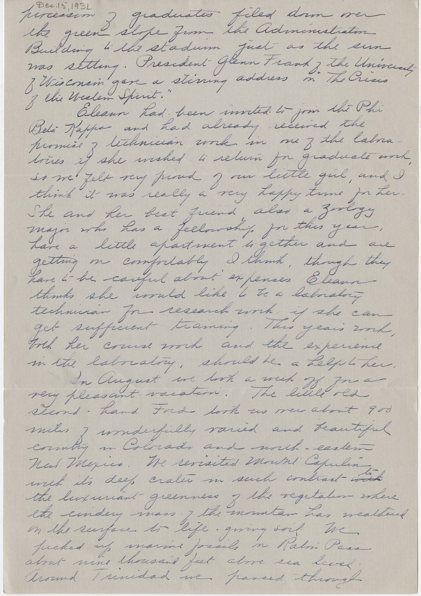 Letters from the Dust Bowl – Alumnae Association