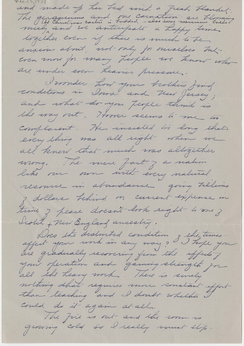 Letters from the Dust Bowl – Alumnae Association